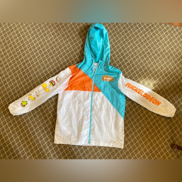 Nickelodeon | Jackets & Coats | Vintage Mens Nickelodeon Windbreaker ...